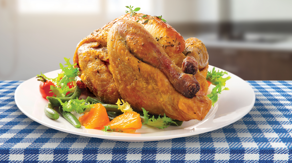 Perliczka pieczona z pomarańczami - Drosed